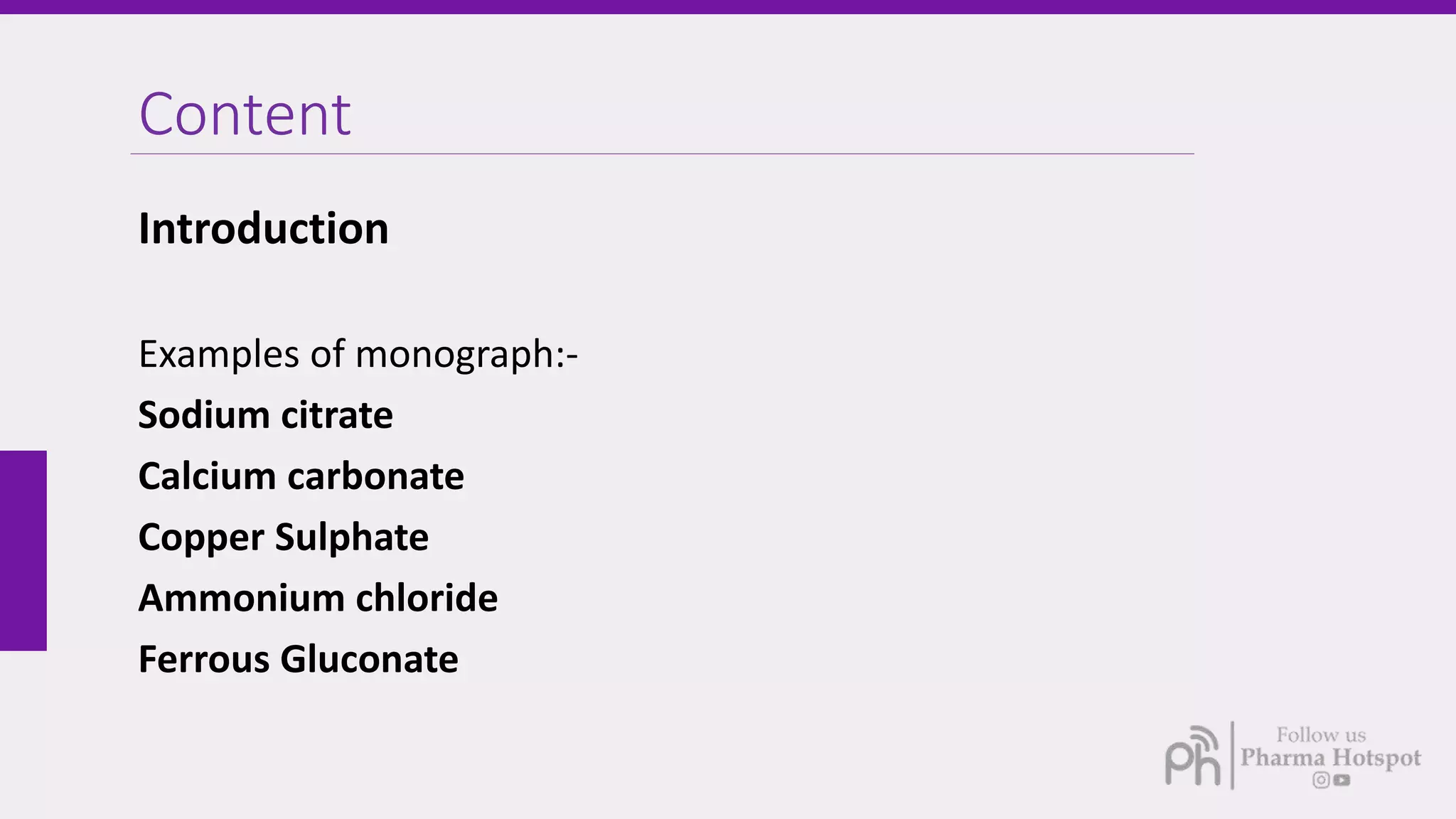 Monograph B. Pharmacy | PPTX