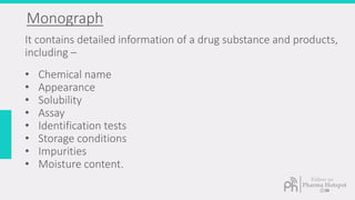 Monograph B. Pharmacy | PPT