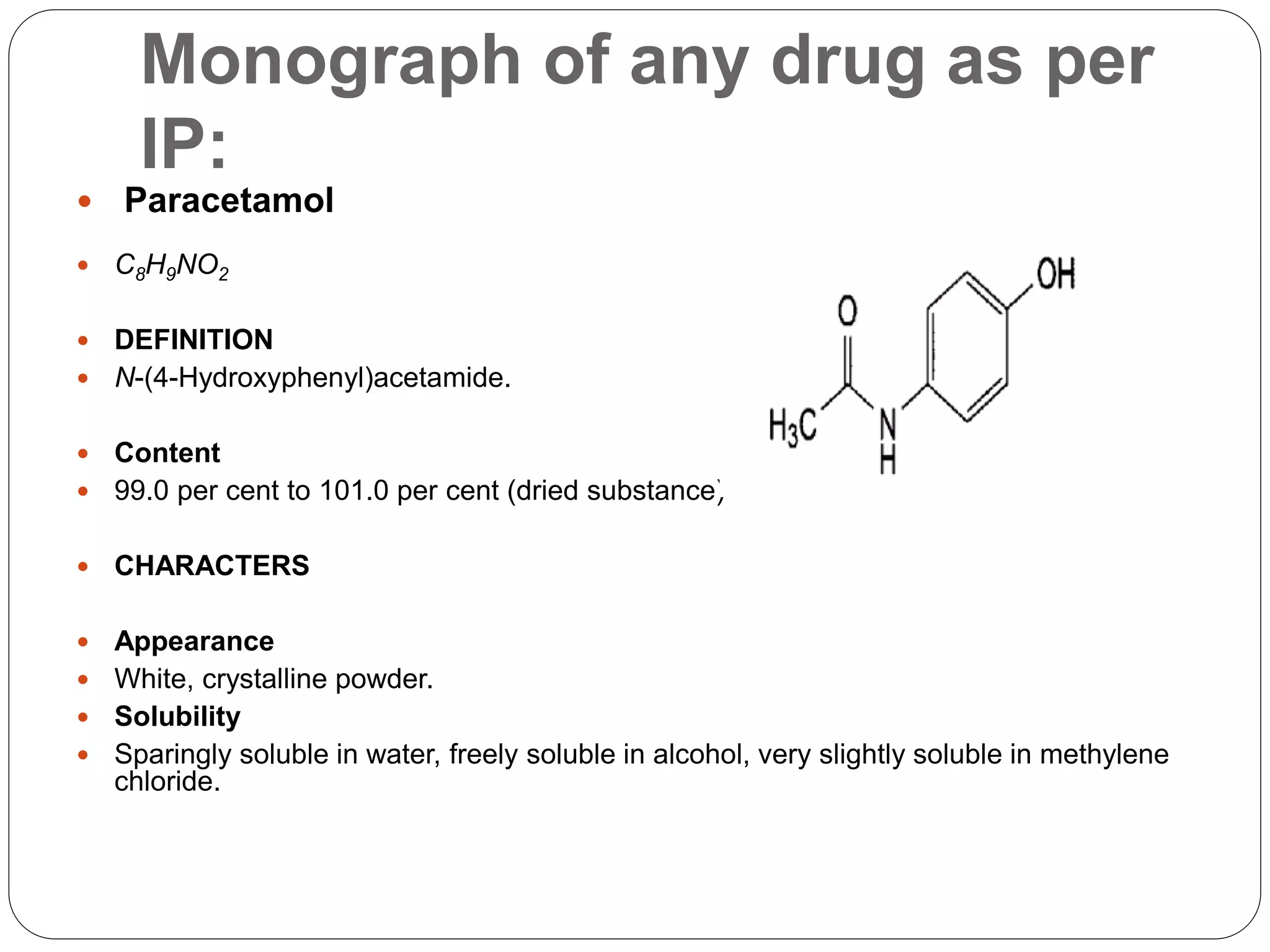 Monograph of any drug as per i.p | PPTX | Pharmaceutical Drugs ...