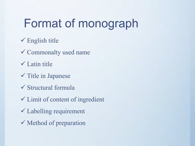 Monograph ppt | PPTX