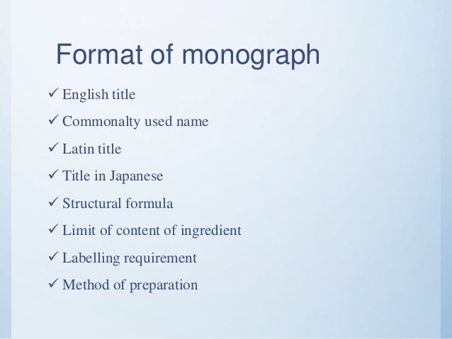 Monograph ppt