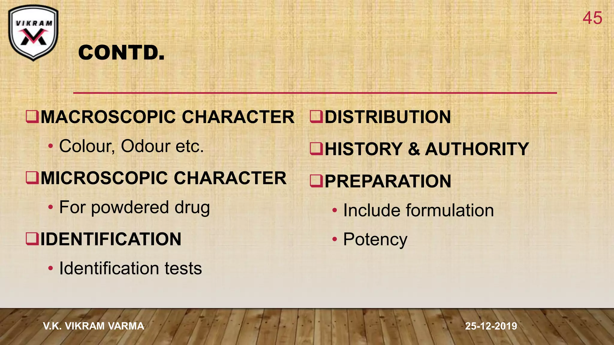 Monographs, Pharmacopoeia PPT | PPTX