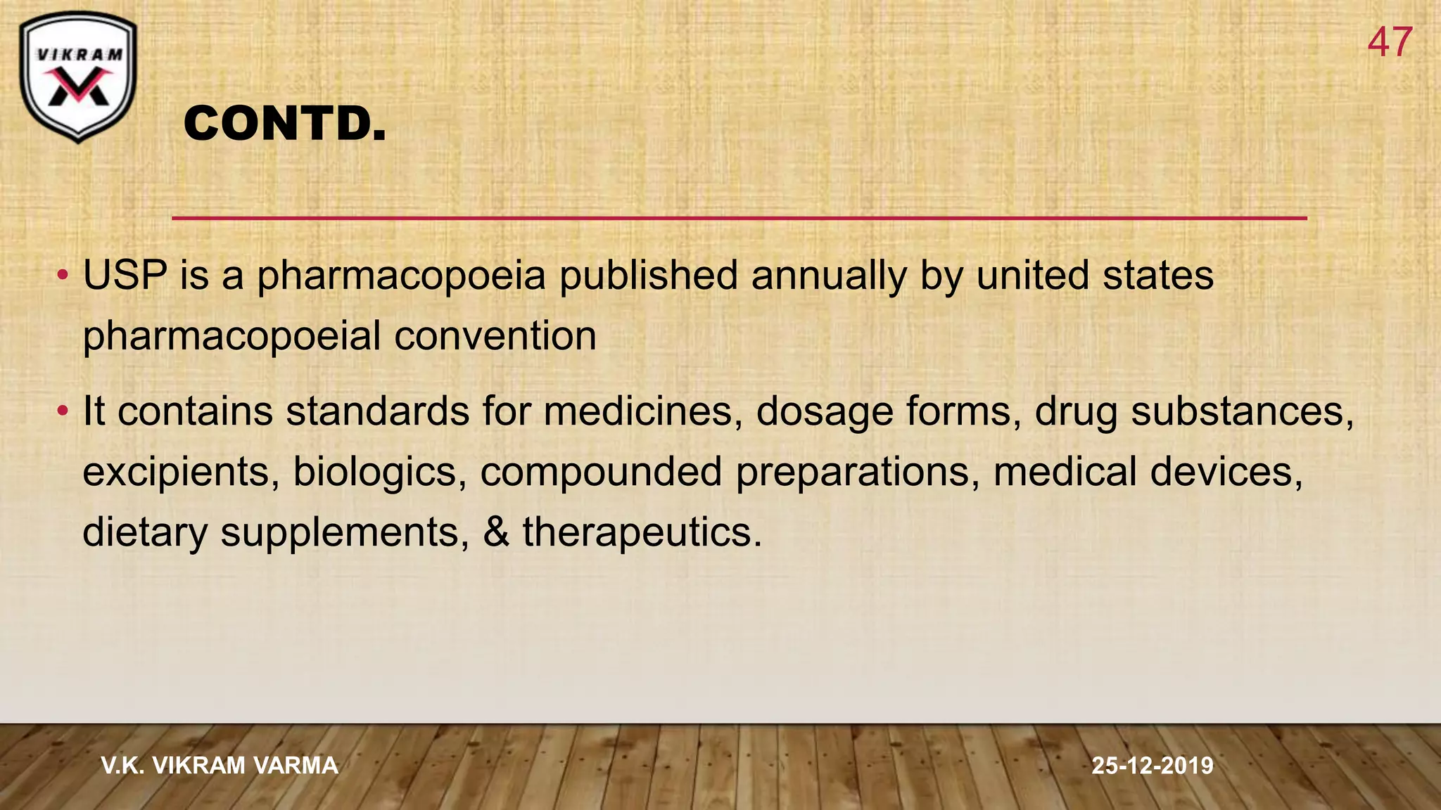 Monographs, Pharmacopoeia PPT | PPTX