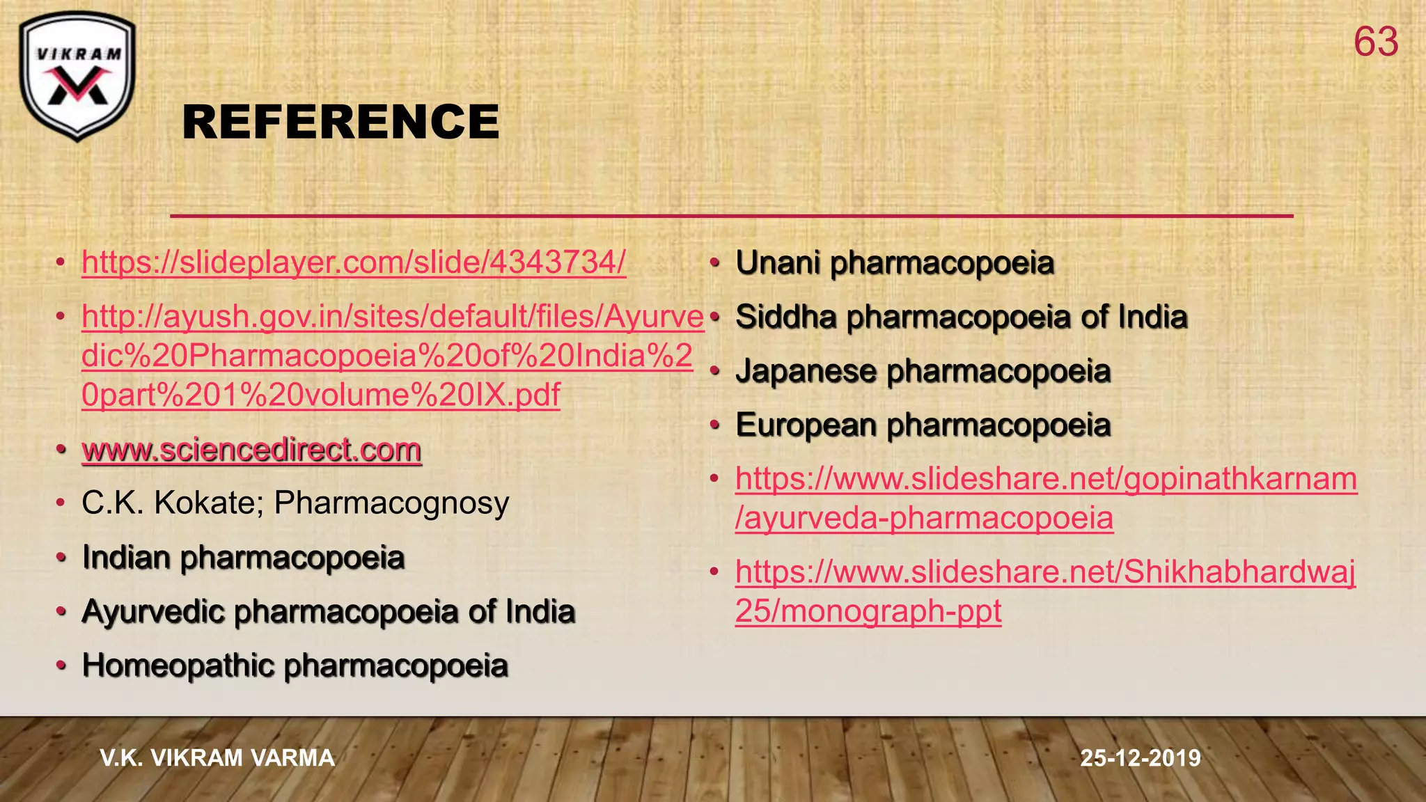 Monographs, Pharmacopoeia PPT | PPTX