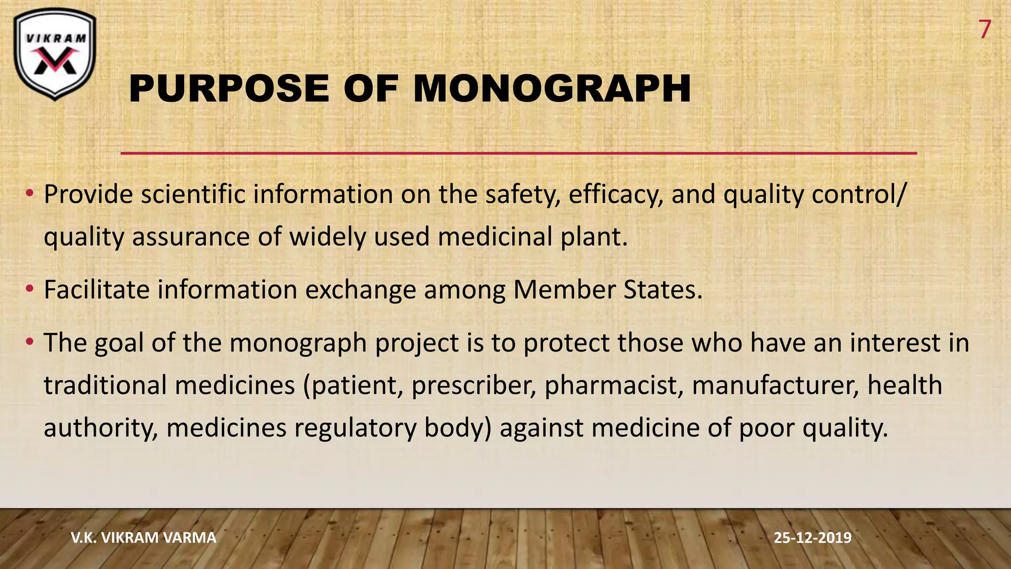 Monographs, Pharmacopoeia PPT | PPTX