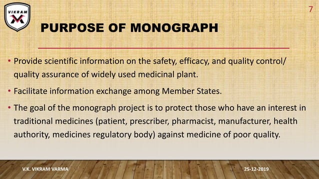 Monographs, Pharmacopoeia PPT | PPTX
