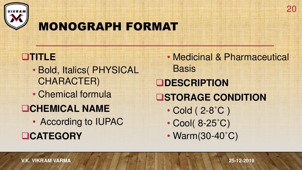 Monographs, Pharmacopoeia PPT