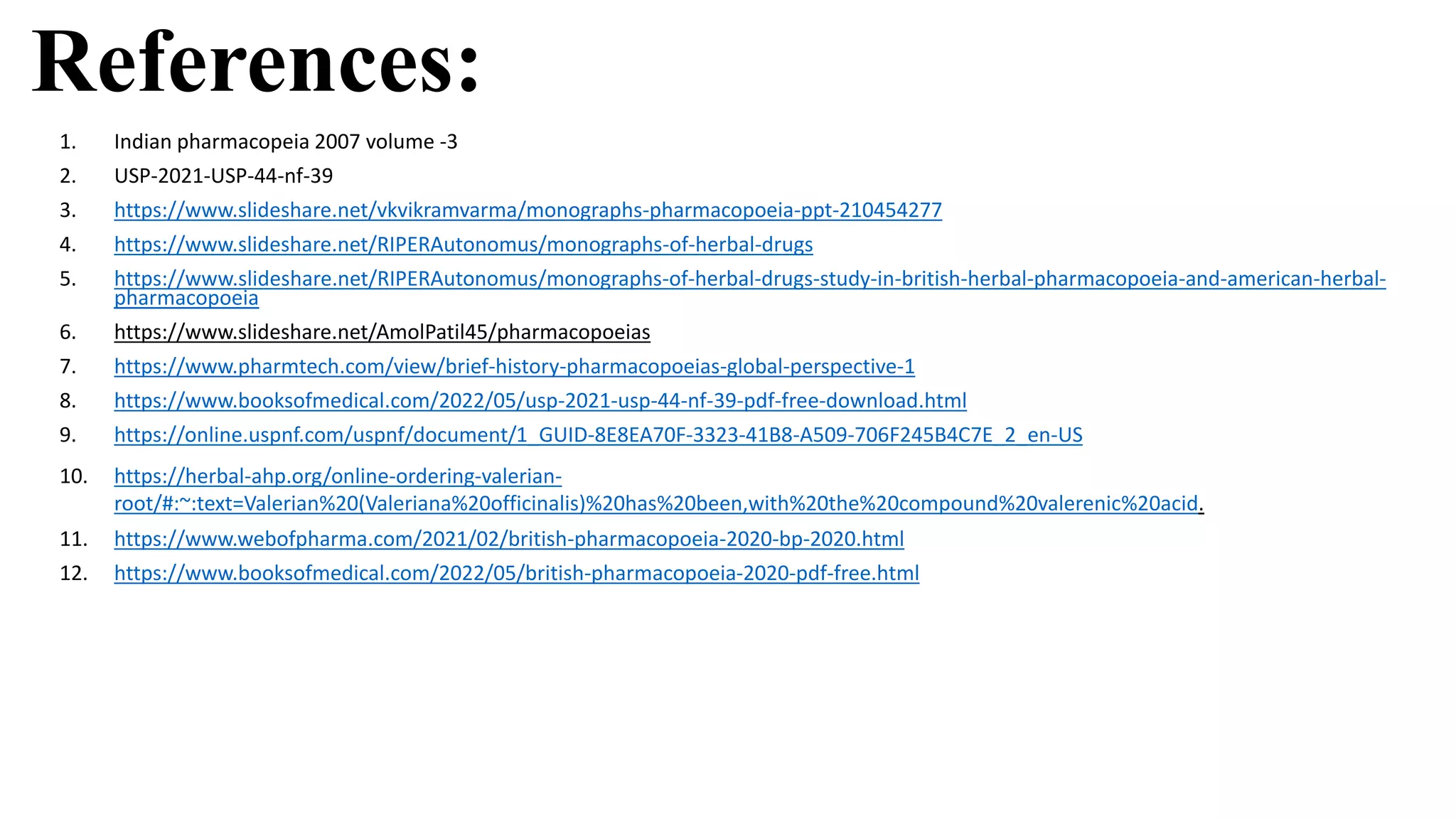 monographs of herbal drugs I.P, U.S.P, A.H.P, B.P..pptx