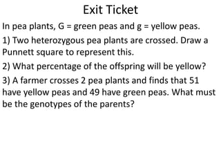Monohybrid cross | PPTX