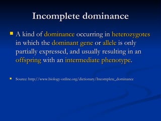 Monohybrid Cross Incomplete Dominance | PPT