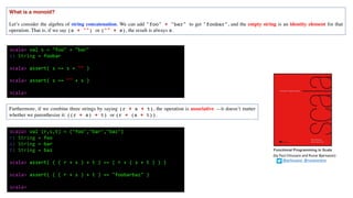 Monoids - Part 1 - with examples using Scalaz and Cats | PPT
