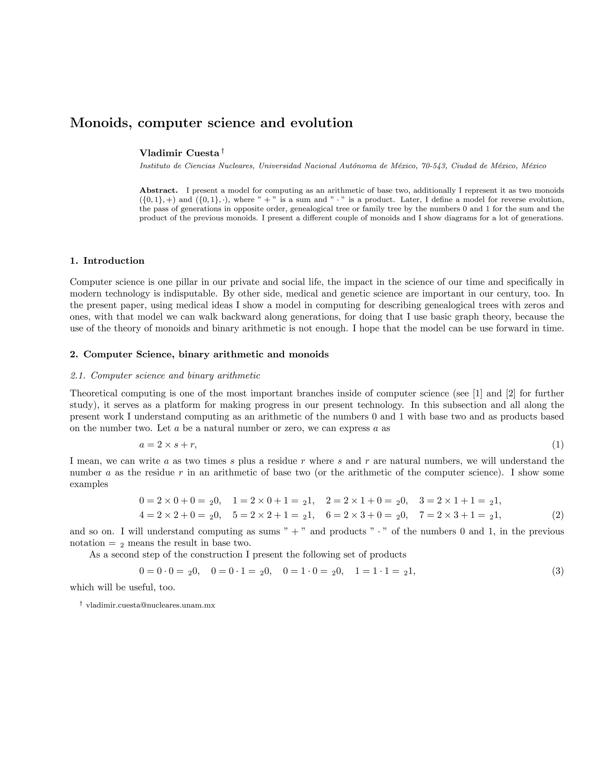 Monoids, Computer Science And Evolution | PDF
