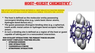 Supramolecular chemistry an insight and its application | PPTX
