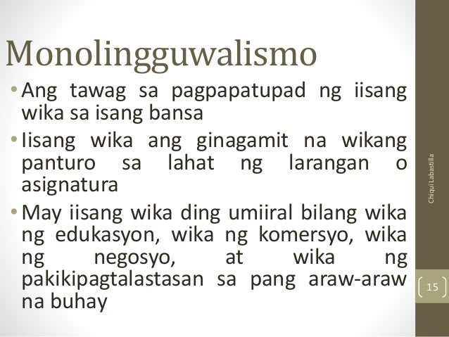 Monolingguwalismo, bilingguwalismo, at multilingguwalismo