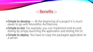 Monolithic architecture | PPTX