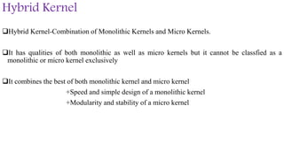 Kernels and its types | PPTX | Operating Systems | Computer Software ...