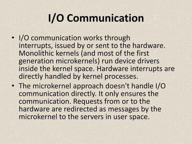 Monolithic kernel vs. Microkernel | PPTX | Operating Systems | Computer Software and Applications