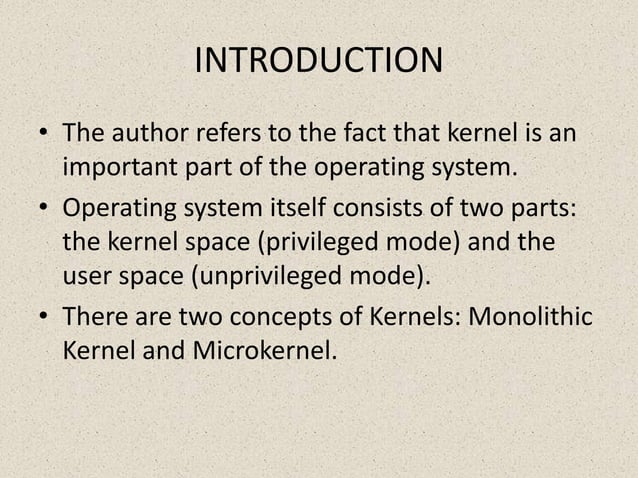Monolithic kernel vs. Microkernel | PPTX | Operating Systems | Computer Software and Applications