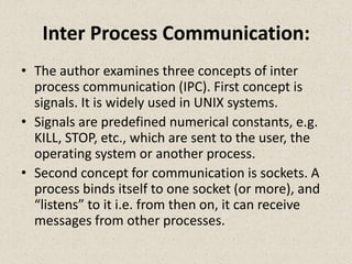 Monolithic kernel vs. Microkernel | PPTX