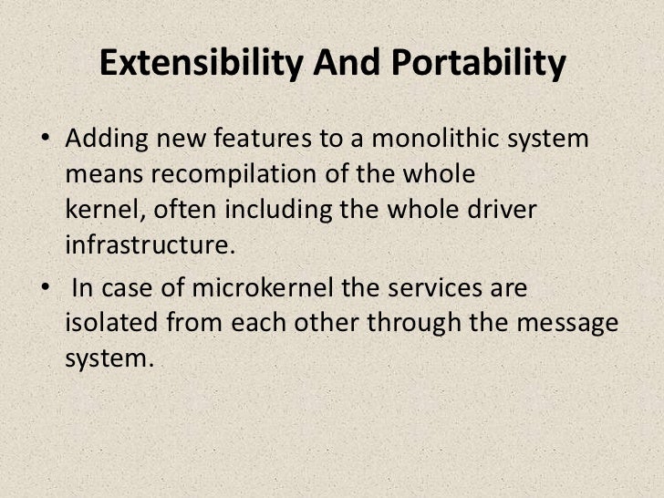 Monolithic Kernel Vs Microkernel