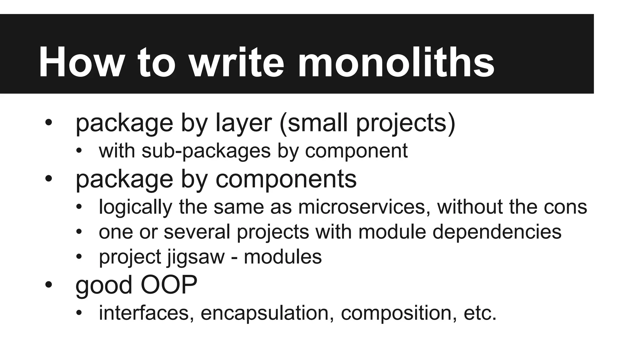Monoliths and Microservices | PPTX