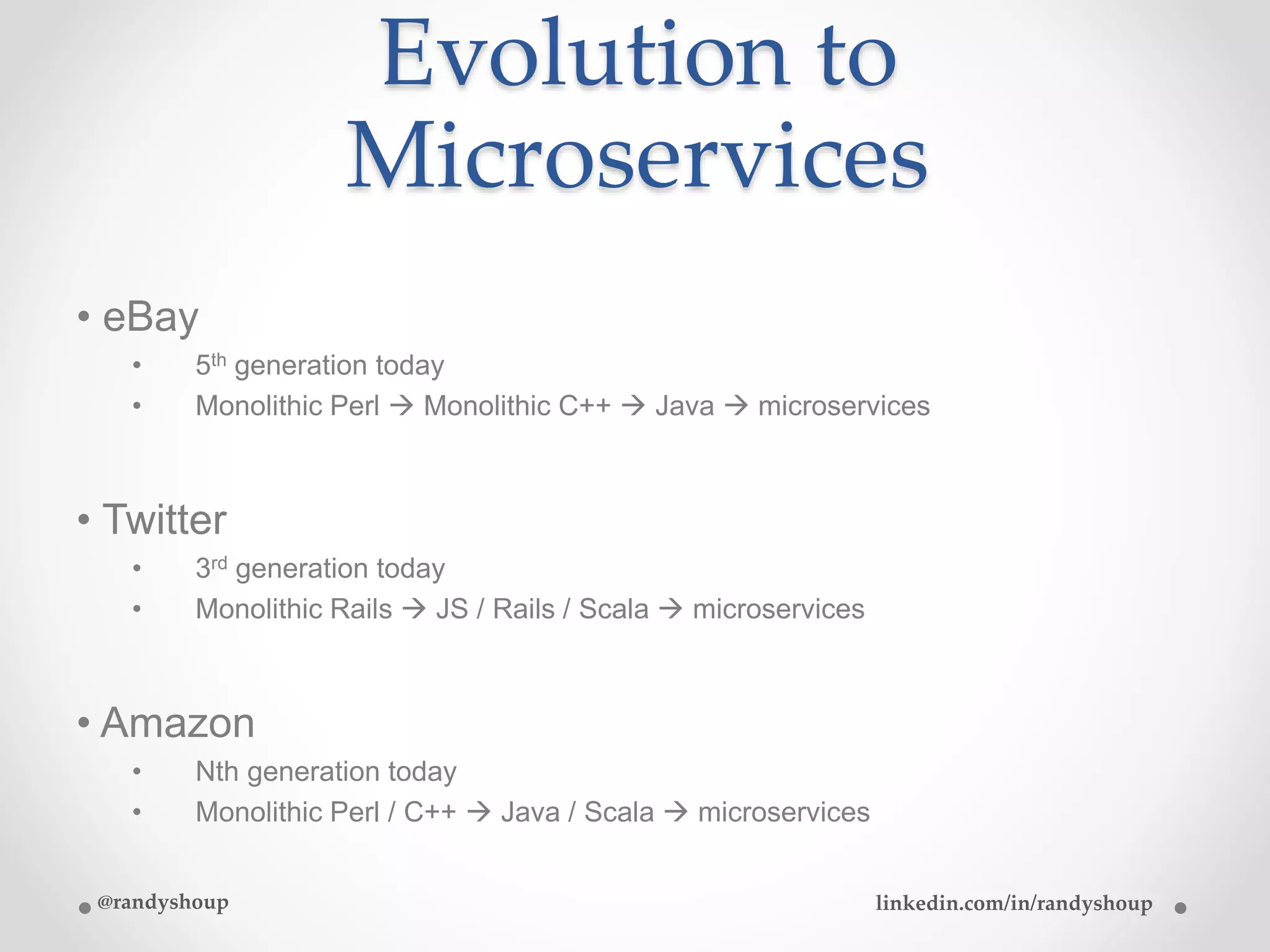 Monoliths, Migrations, and Microservices | PPTX | Databases | Computer Software and Applications