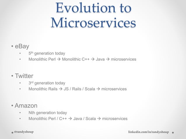 Monoliths, Migrations, and Microservices | PPTX | Databases | Computer Software and Applications