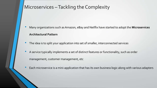 Intro to Microservices Architecture | PPTX
