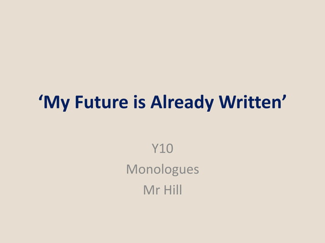 Y10 Monologues Lesson 1: Introduction/Vocal skills | PPTX | Education