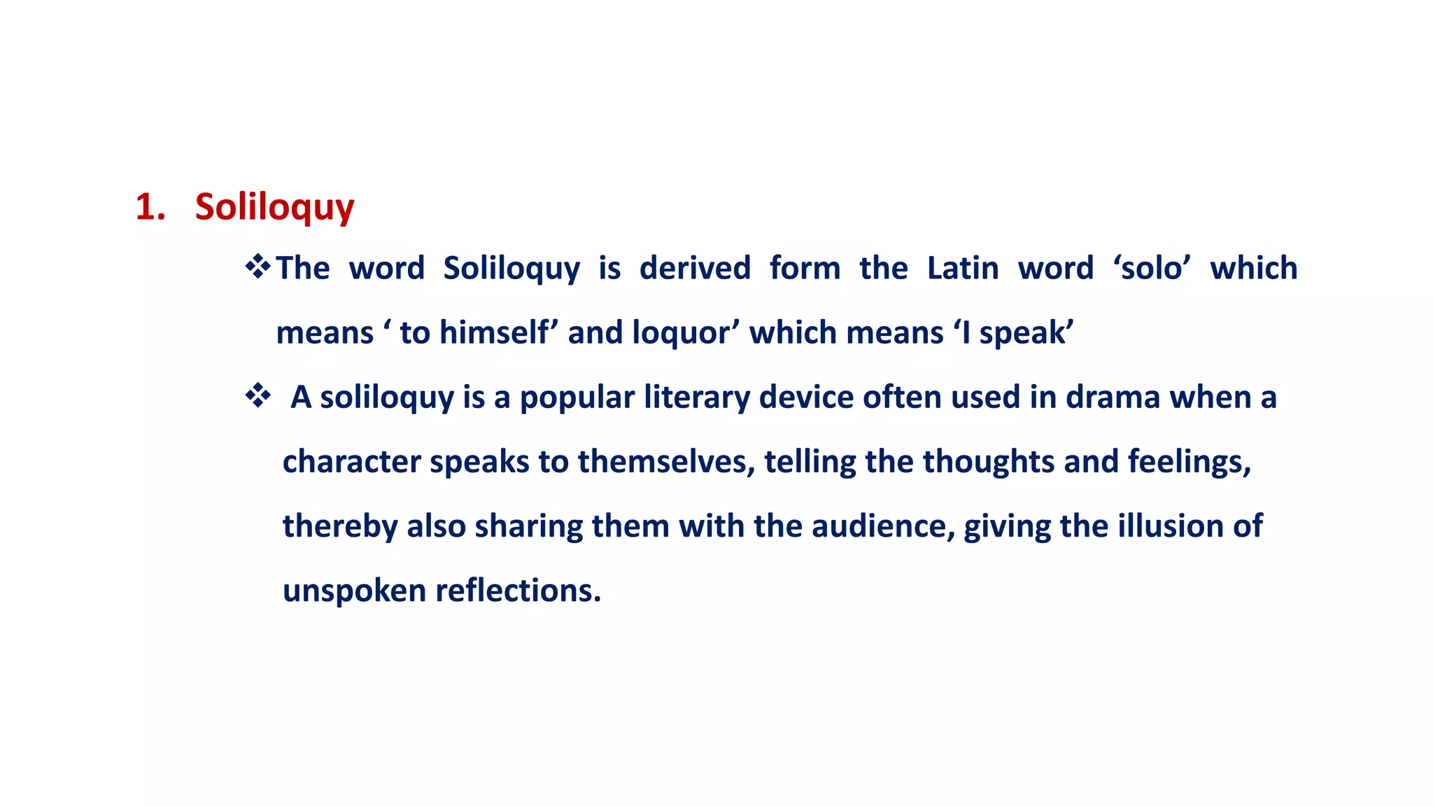 Monologue & soliloquy | PPTX