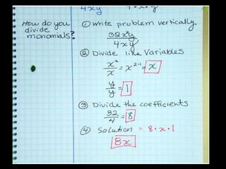 Monomials notes | PPT