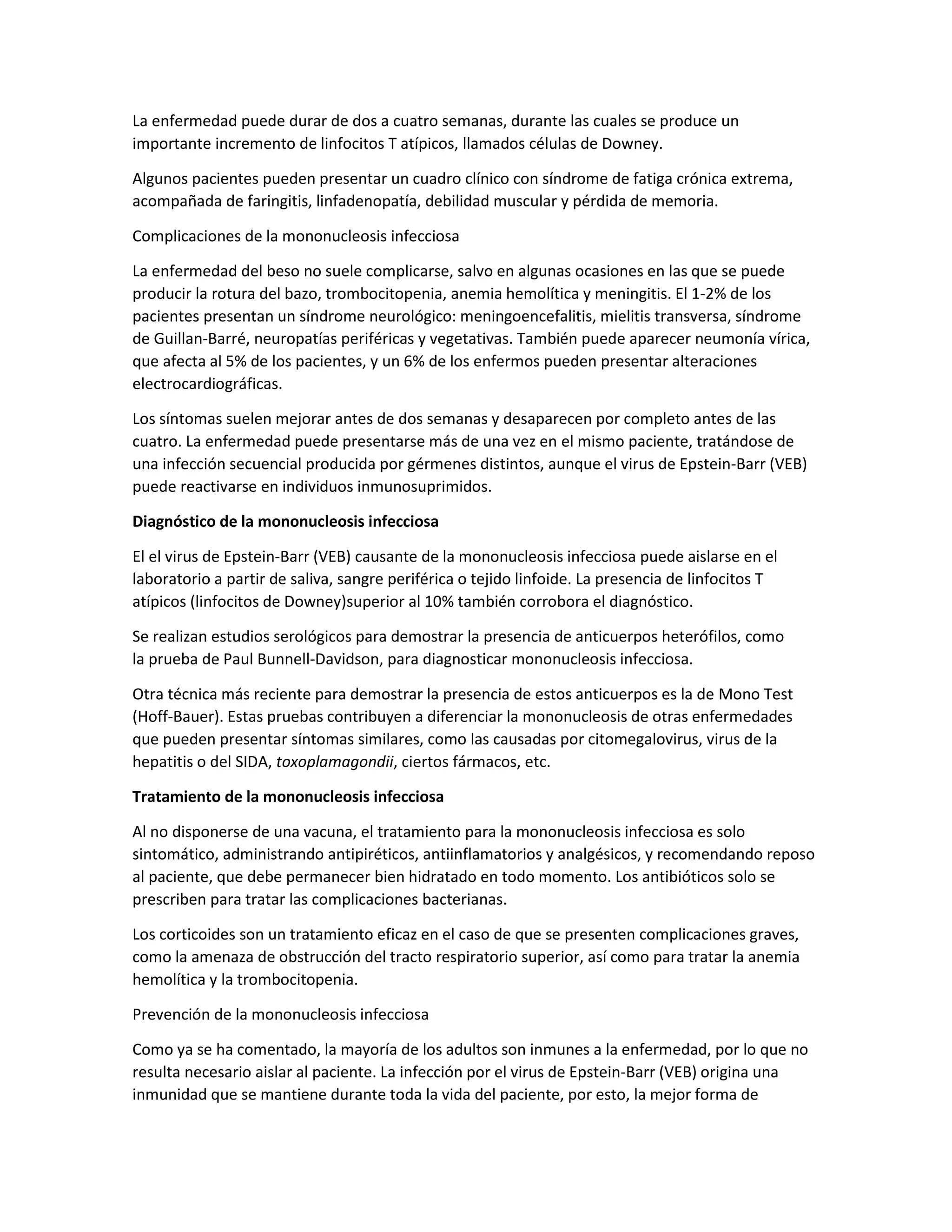 Mononucleosis infecciosa | PDF