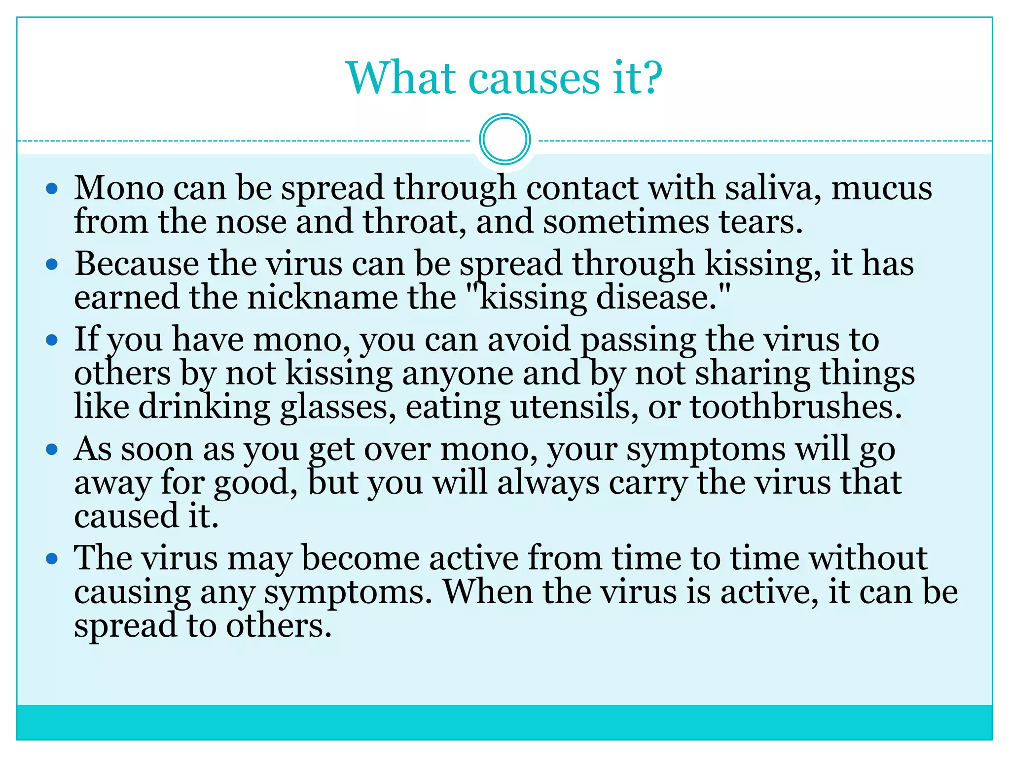 Mononucleosis power point | PPTX