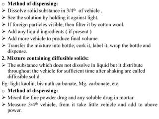 Monophasic liquid dosage form | PPTX