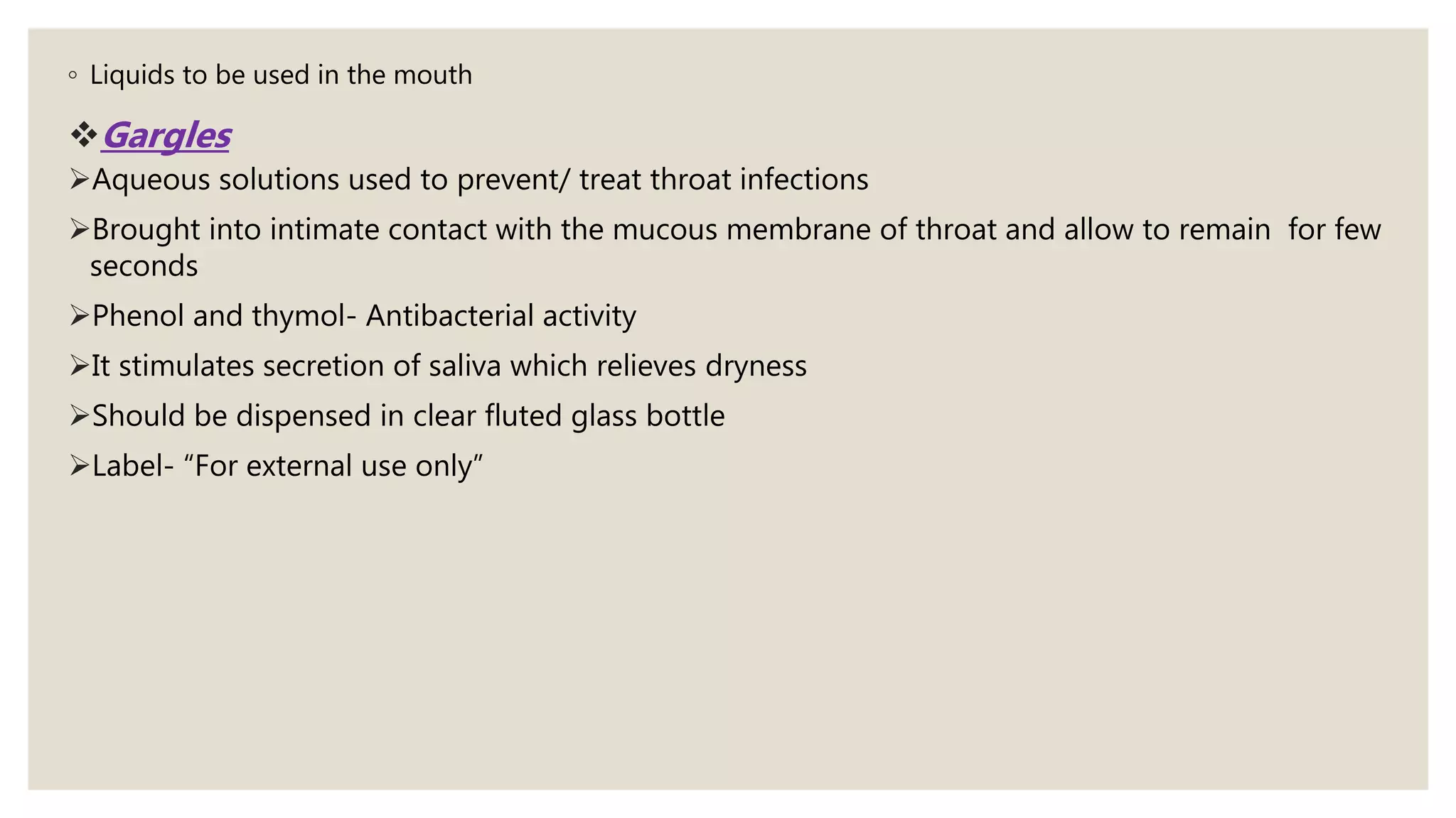 Monophasic liquid dosage form | PPT