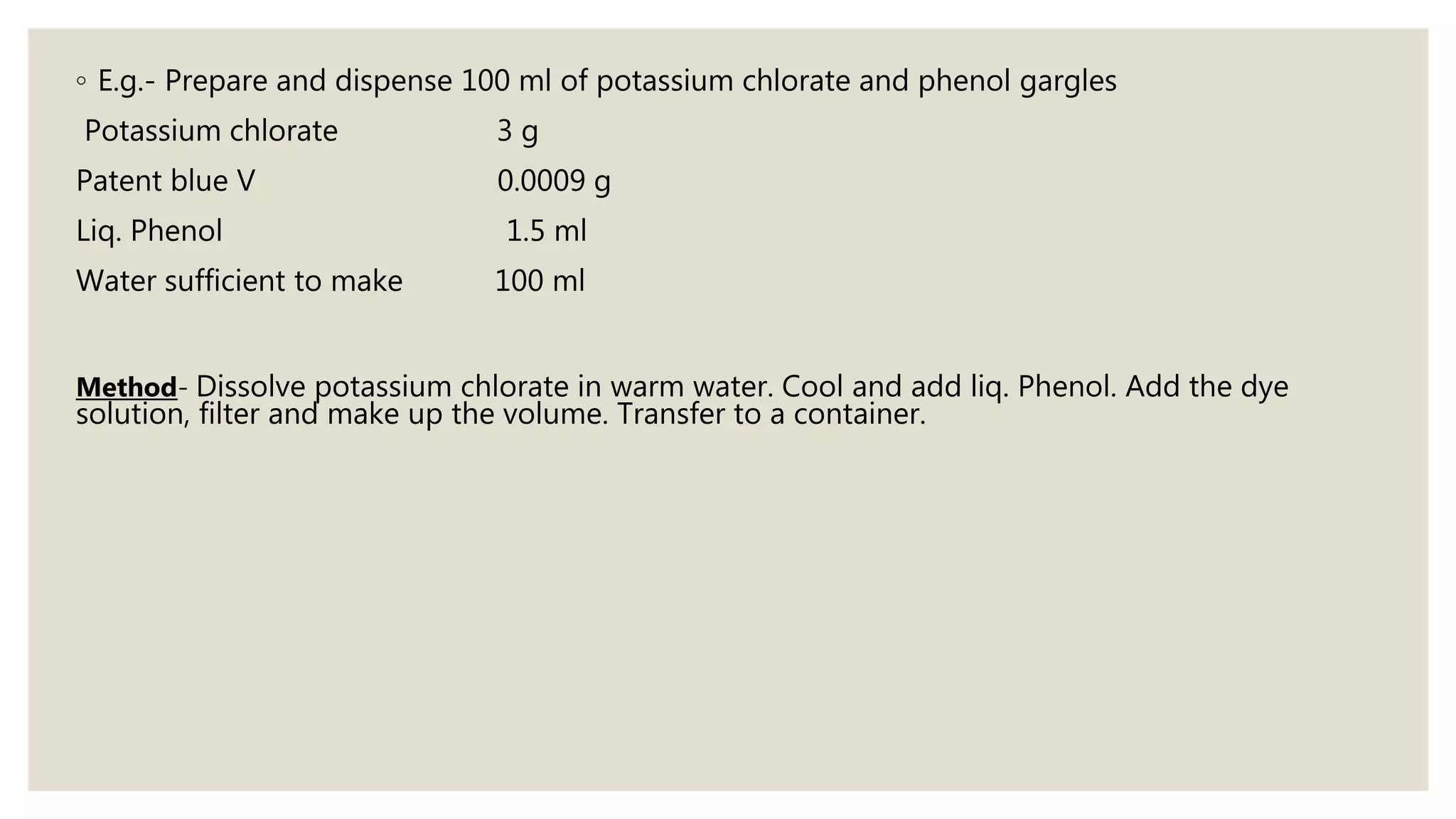 Monophasic liquid dosage form | PPT