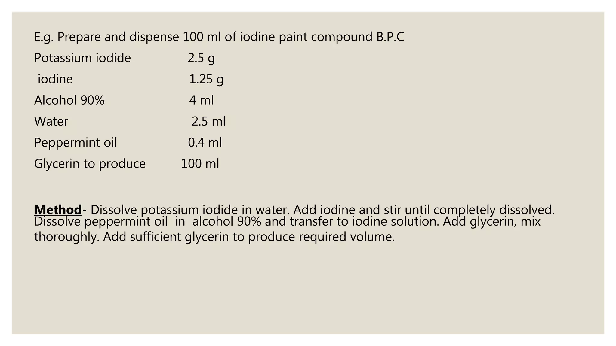 Monophasic liquid dosage form | PPT