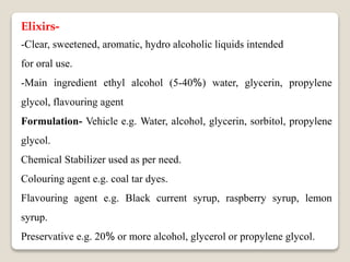 Monophasic liquid dosage form | PPTX