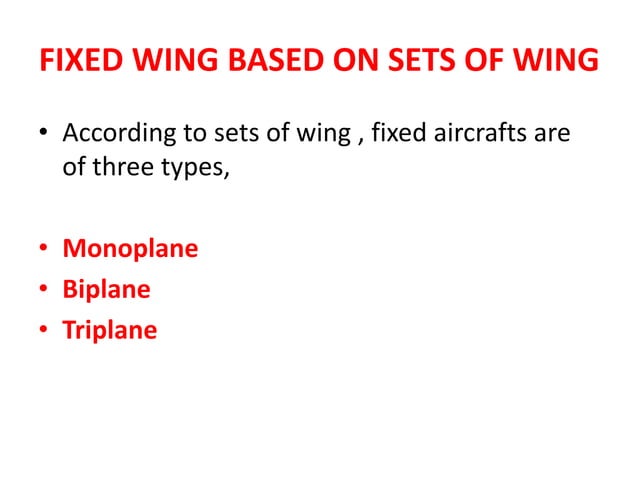 MONOPLANE AND BIPLANE.pptx | Air Travel | Travel Type