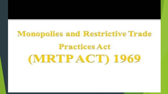 Monopolies and restrictive trade practices act | PPTX | Business ...