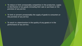 Monopolies and restrictive trade practices act | PPTX