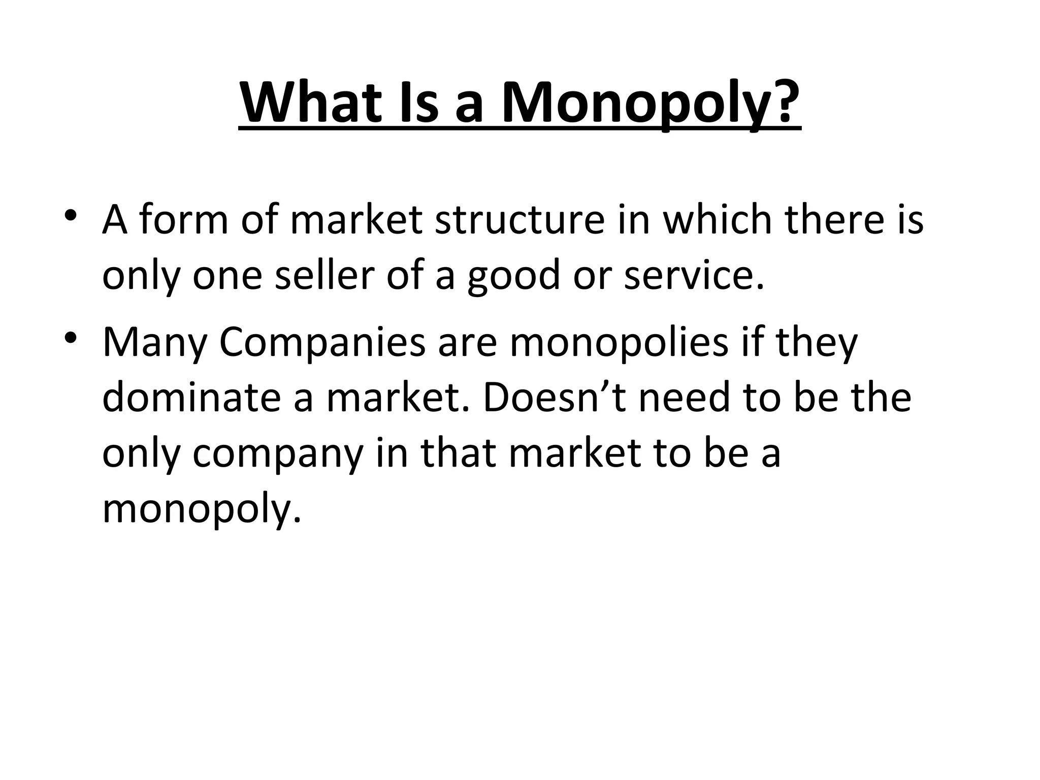Monopolies of the world by Dominic Narag | PPT