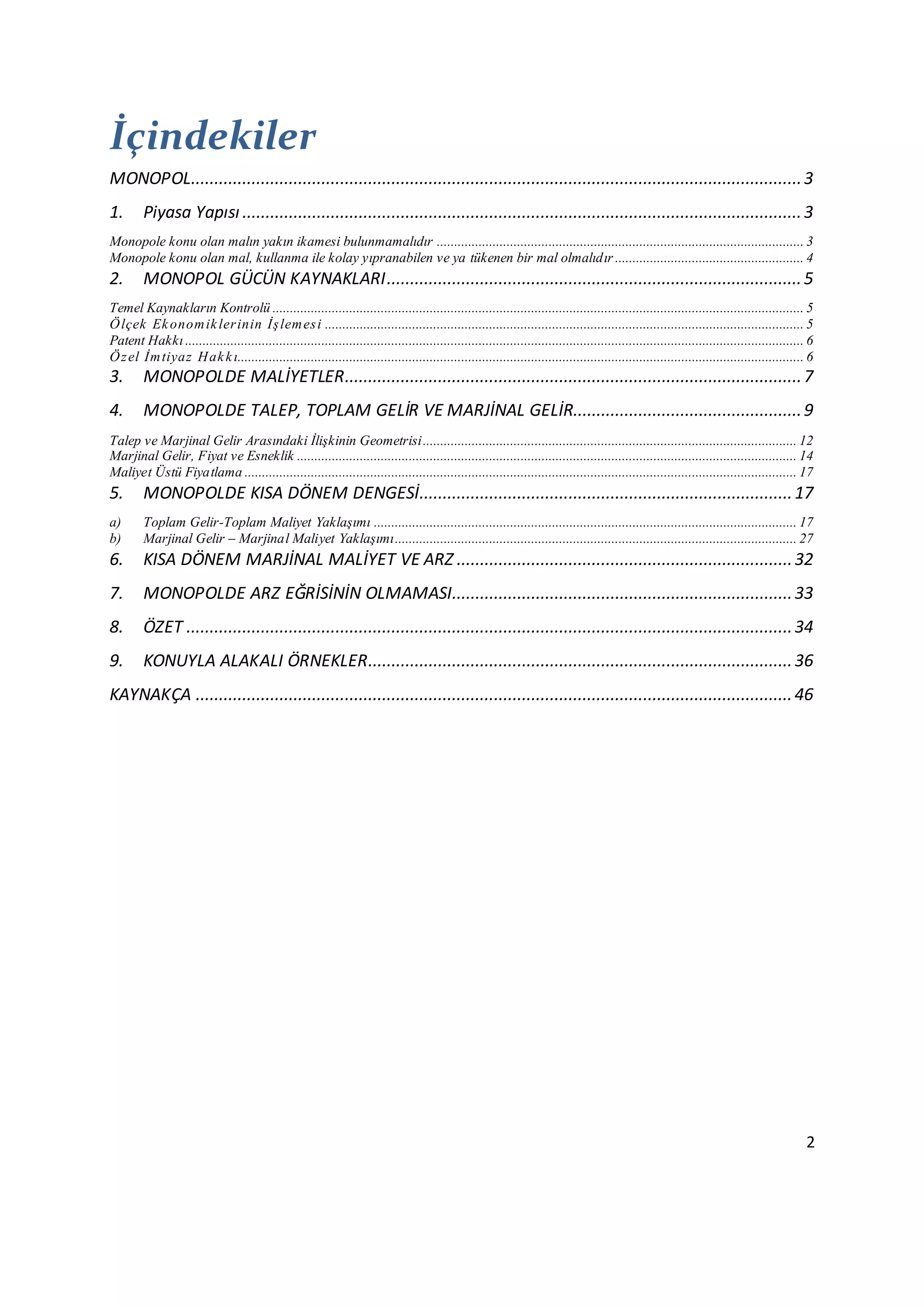 Monopol piyasa a.bugdayci | DOCX