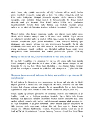 Monopol piyasa a.bugdayci | DOCX