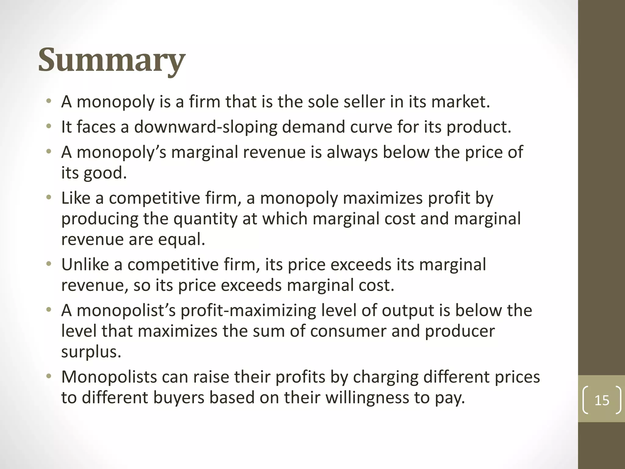 Monopoly Market structure | PPTX