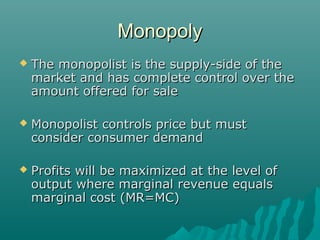 Monopoly (managerial economics) | PPT
