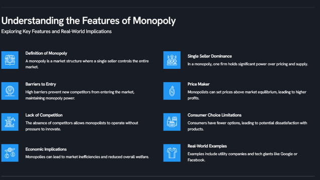 Monopoly Market: Features, Analysis and Impact | PPTX