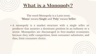 Monopoly - market structure - managerial science | PPT