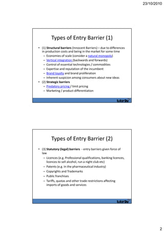 Monopoly & Barriers to entry: Revision Notes | PDF