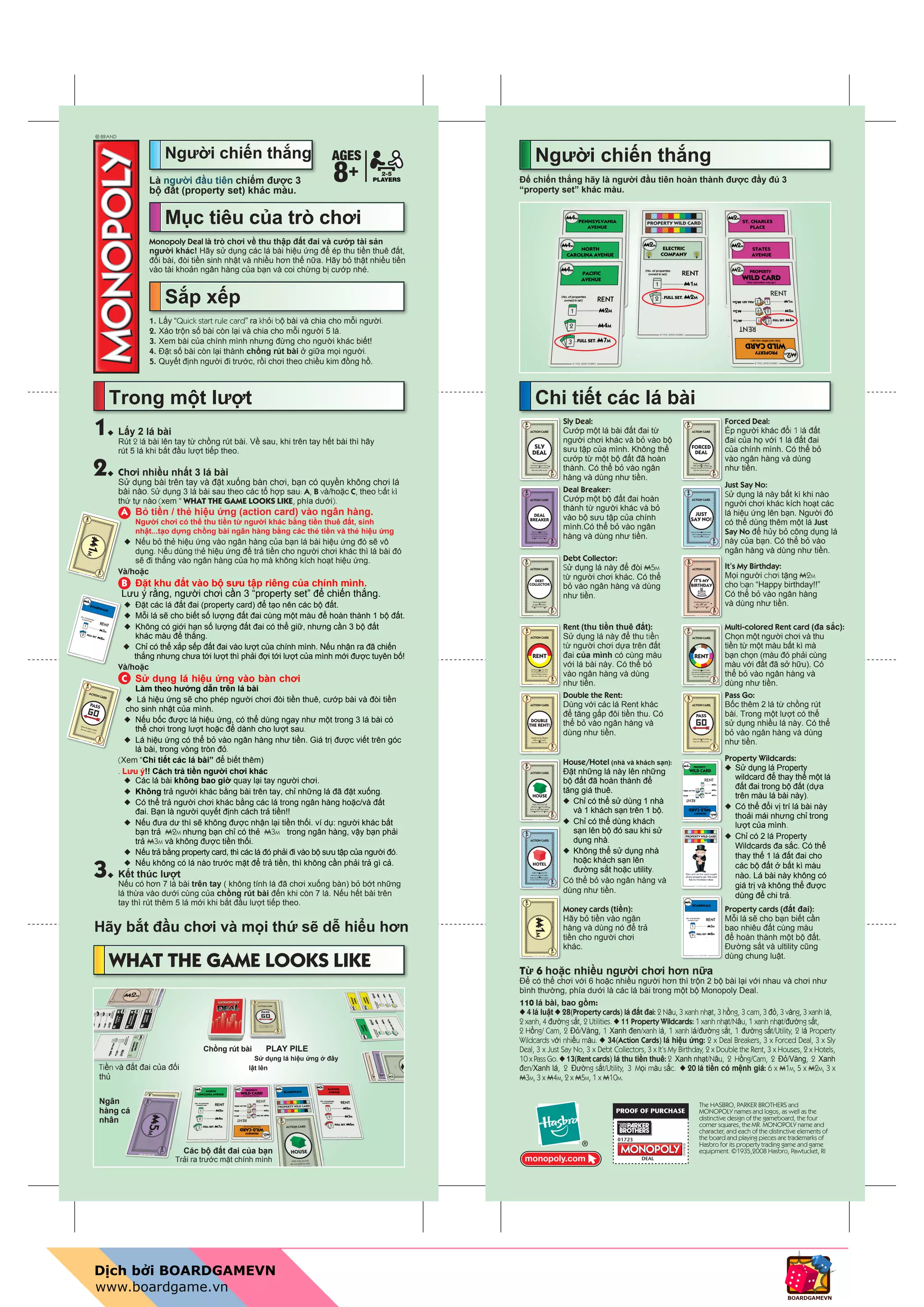 [BoardgameVN] Luật chơi Monopoly deal | PDF